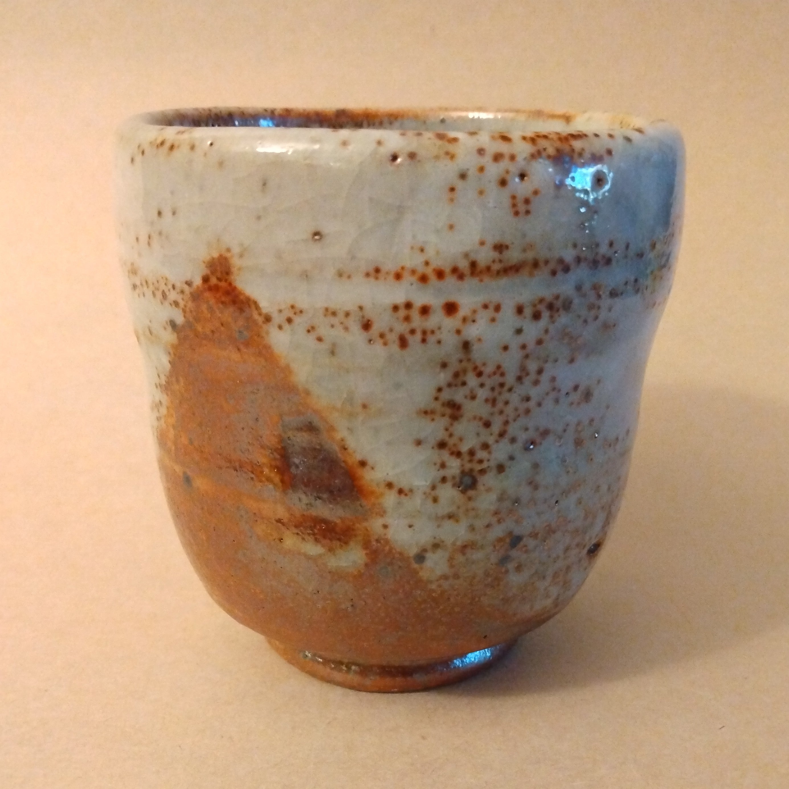 Shino Glaze Tea Cup, Yunomi, by George Gledhill